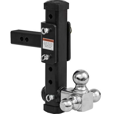Buyers 1802000 Adjustable Tri-Ball Hitch with Rotating Towing Balls for ...