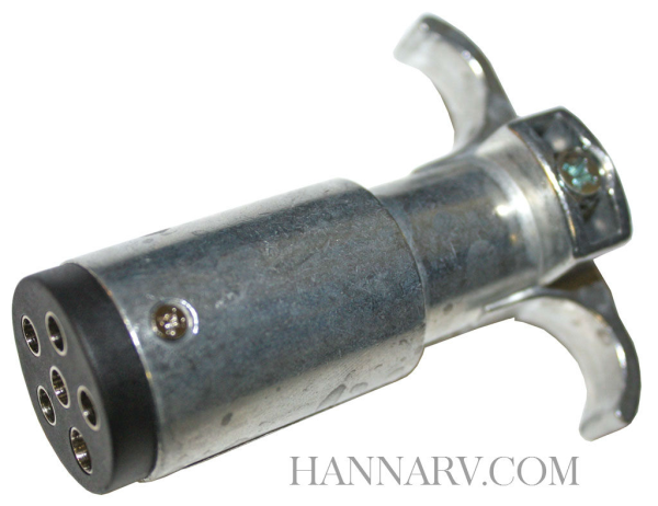 6 Way Round Zinc Trailer Connector Plug - Trailer End - 606T | Hanna ...