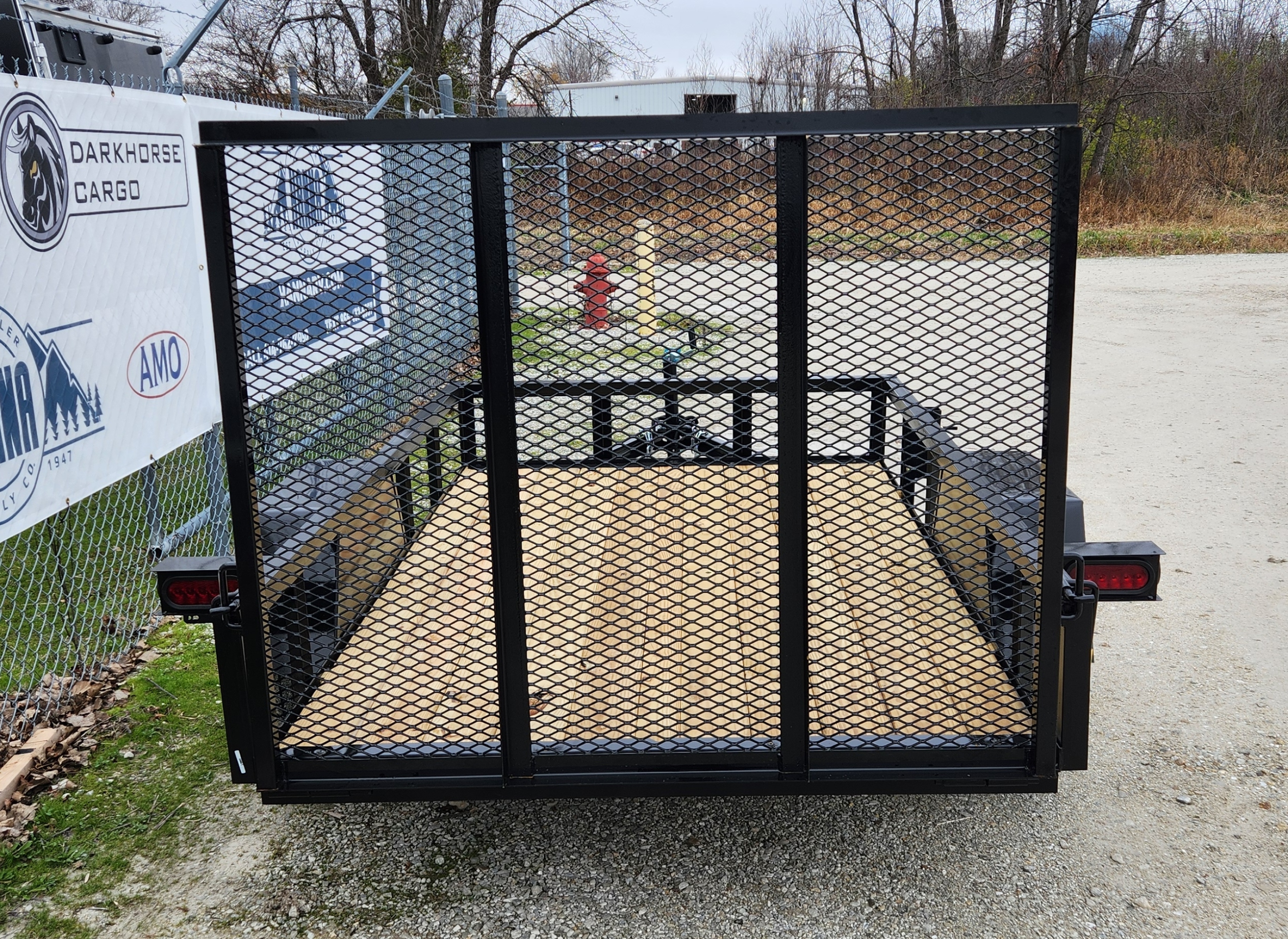AMO 5 X 8 Steel Utility Trailer with Ramp Gate and 12" High Side Rails ...