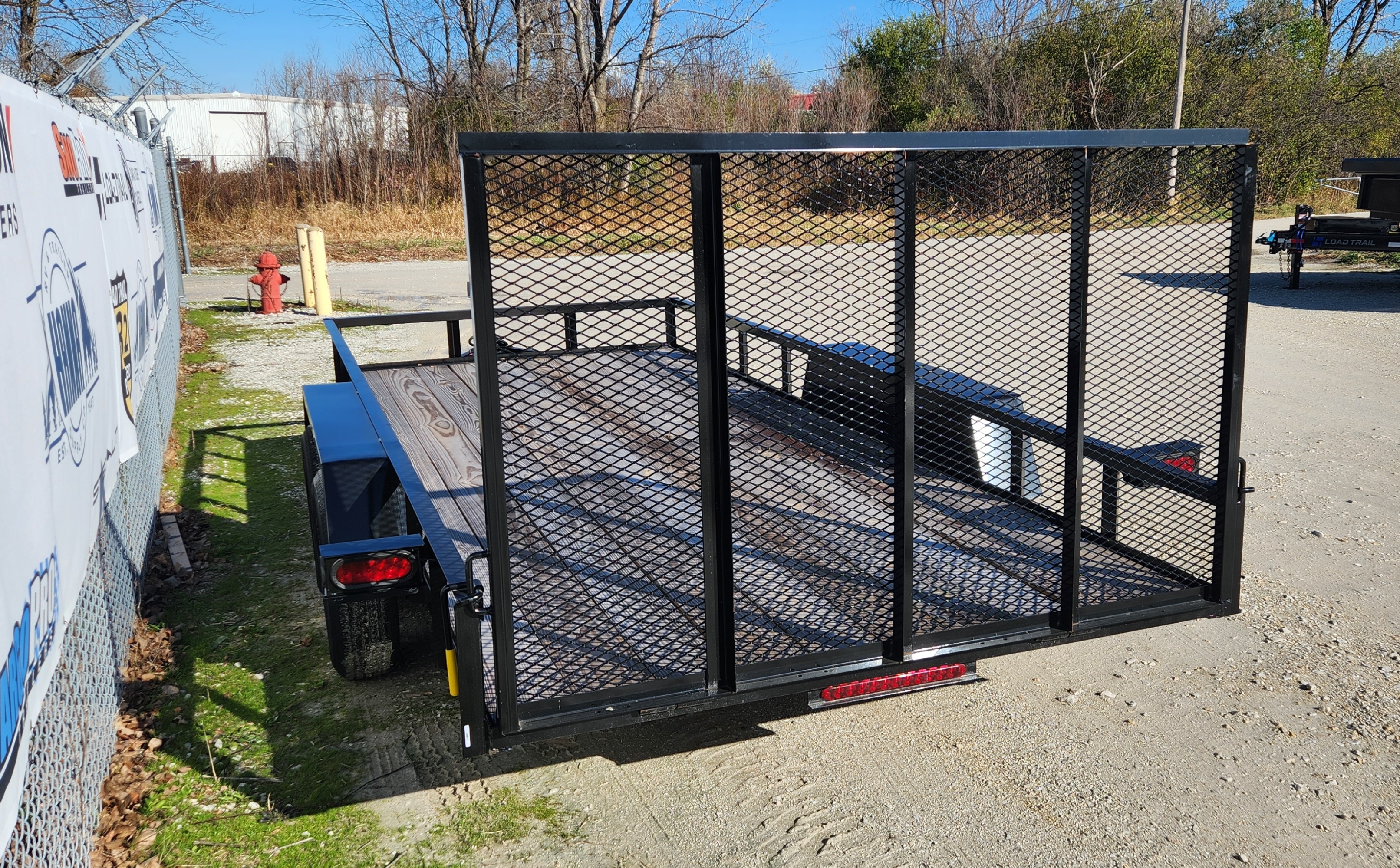 AMO 76" X 16' Steel Tandem Axle Utility Trailer with Ramp Gate and 12 ...