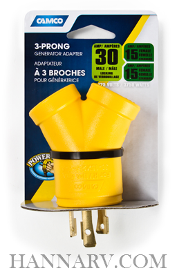 Camco | 55433 | 3 Prong Generator Adapter | Hanna Trailer Supply