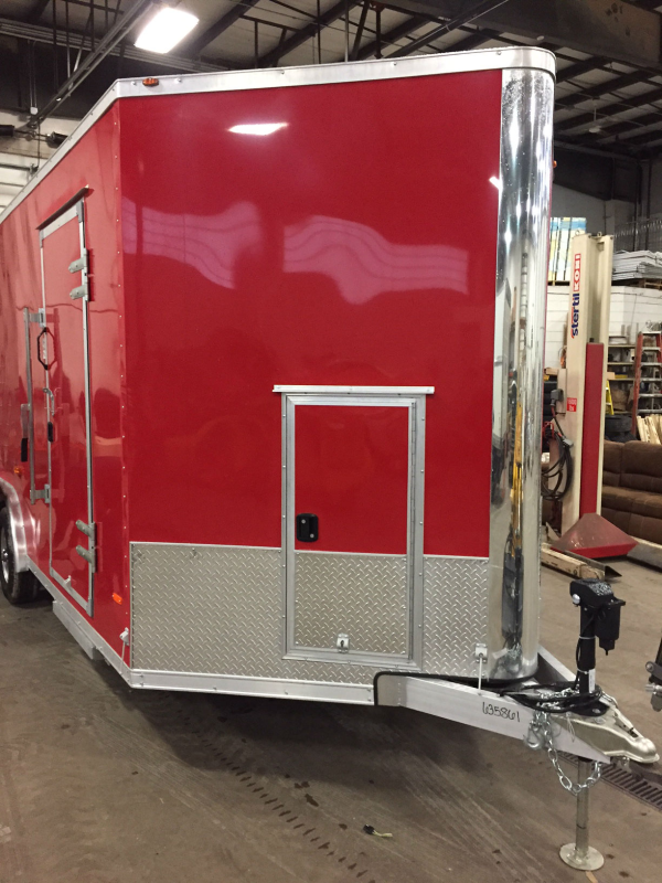 Custom Order 8 X 18 All Aluminum Cargo Trailer with Extended Wedge Nose ...