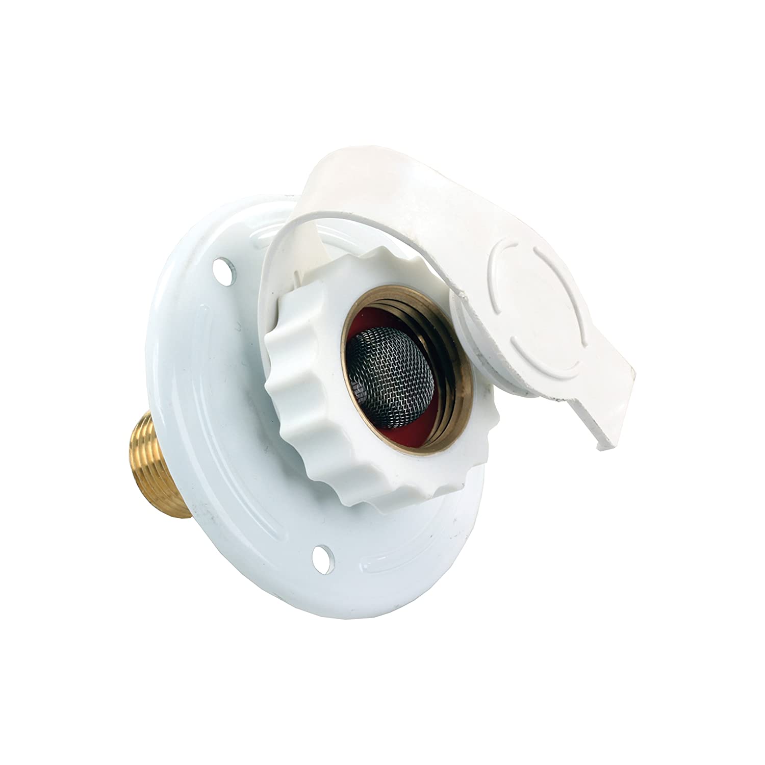 JR Products | 62165 | City Water Flange | Plastic | MPT | White | Hanna ...