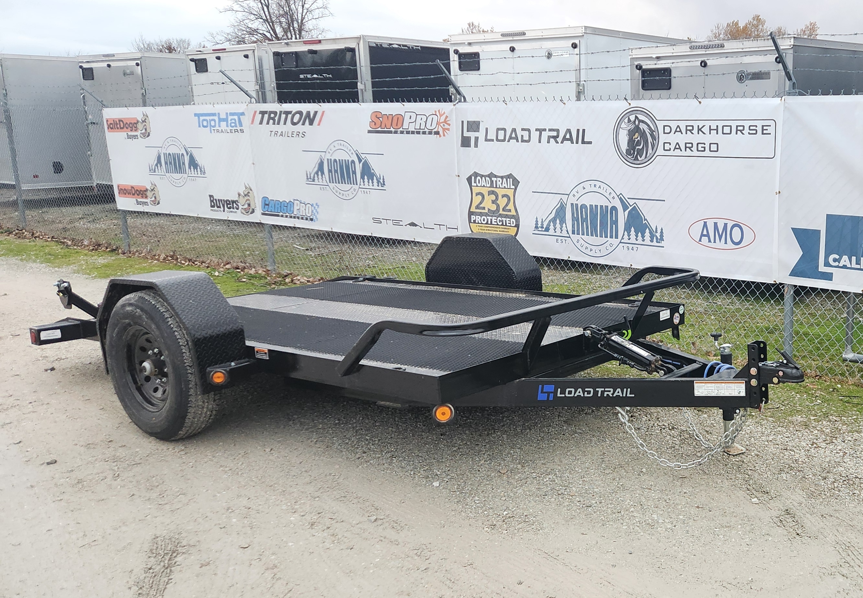 Load Trail 77 X 12 Single Axle 7,000 Lb Scissor Lift / Stump Grinder ...