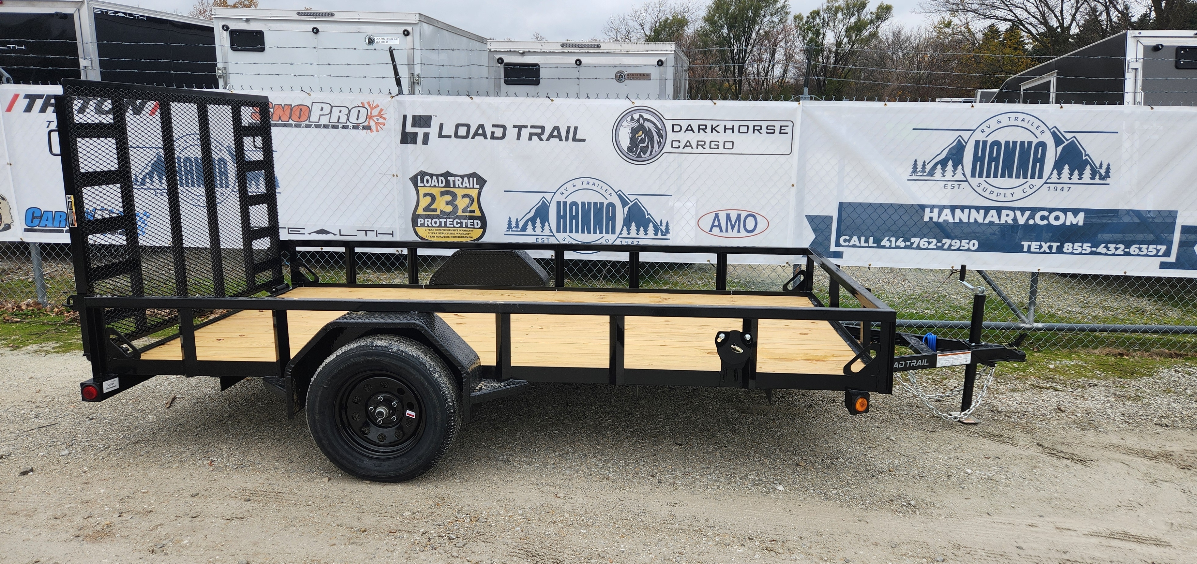 Load Trail 77" X10' Single Axle Steel Angle Frame Utility Trailer with ...