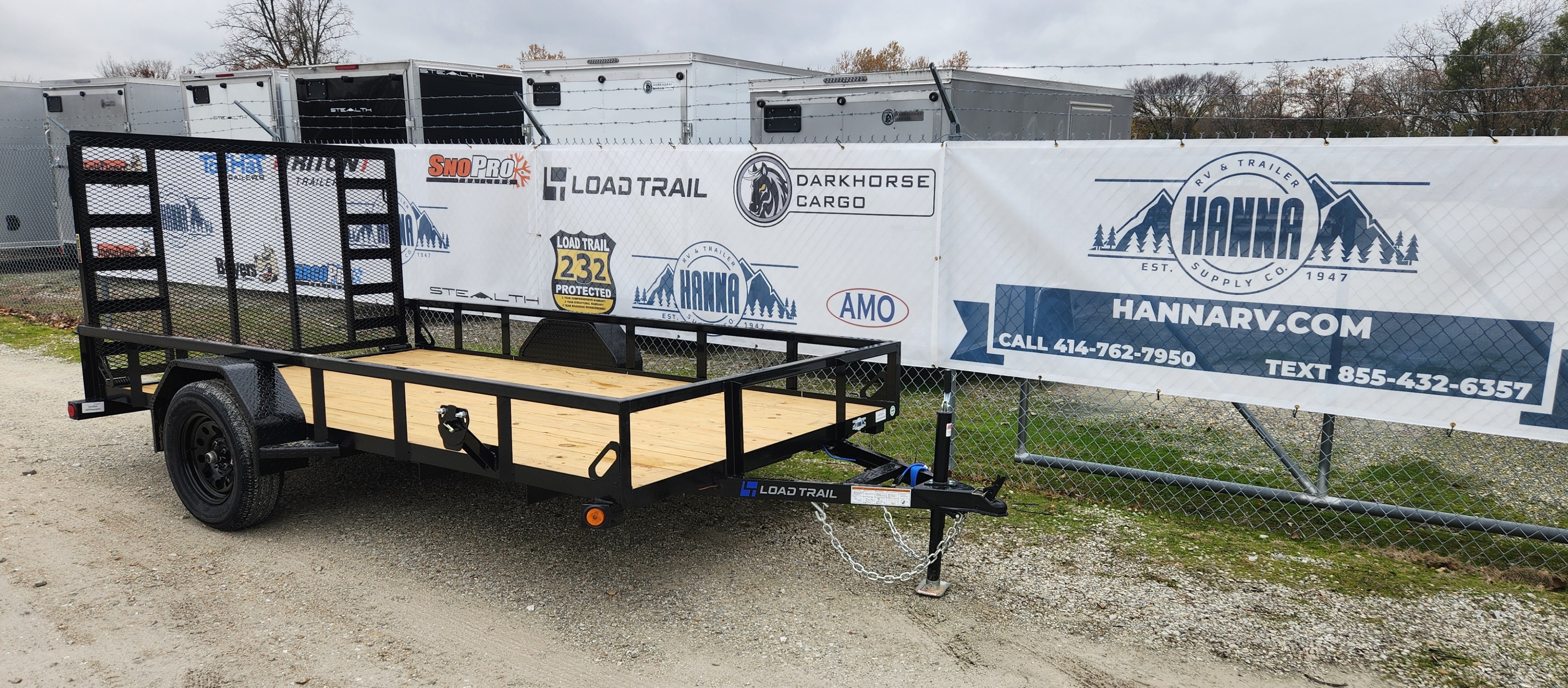 Load Trail 77" X10' Single Axle Steel Angle Frame Utility Trailer with ...