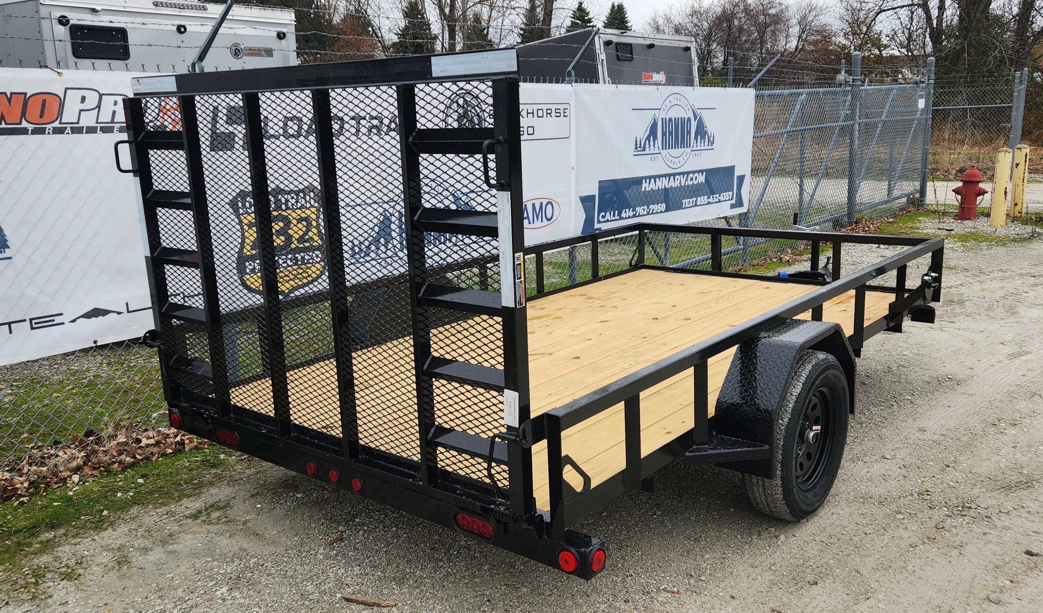 Load Trail 77" X10' Single Axle Steel Angle Frame Utility Trailer with ...