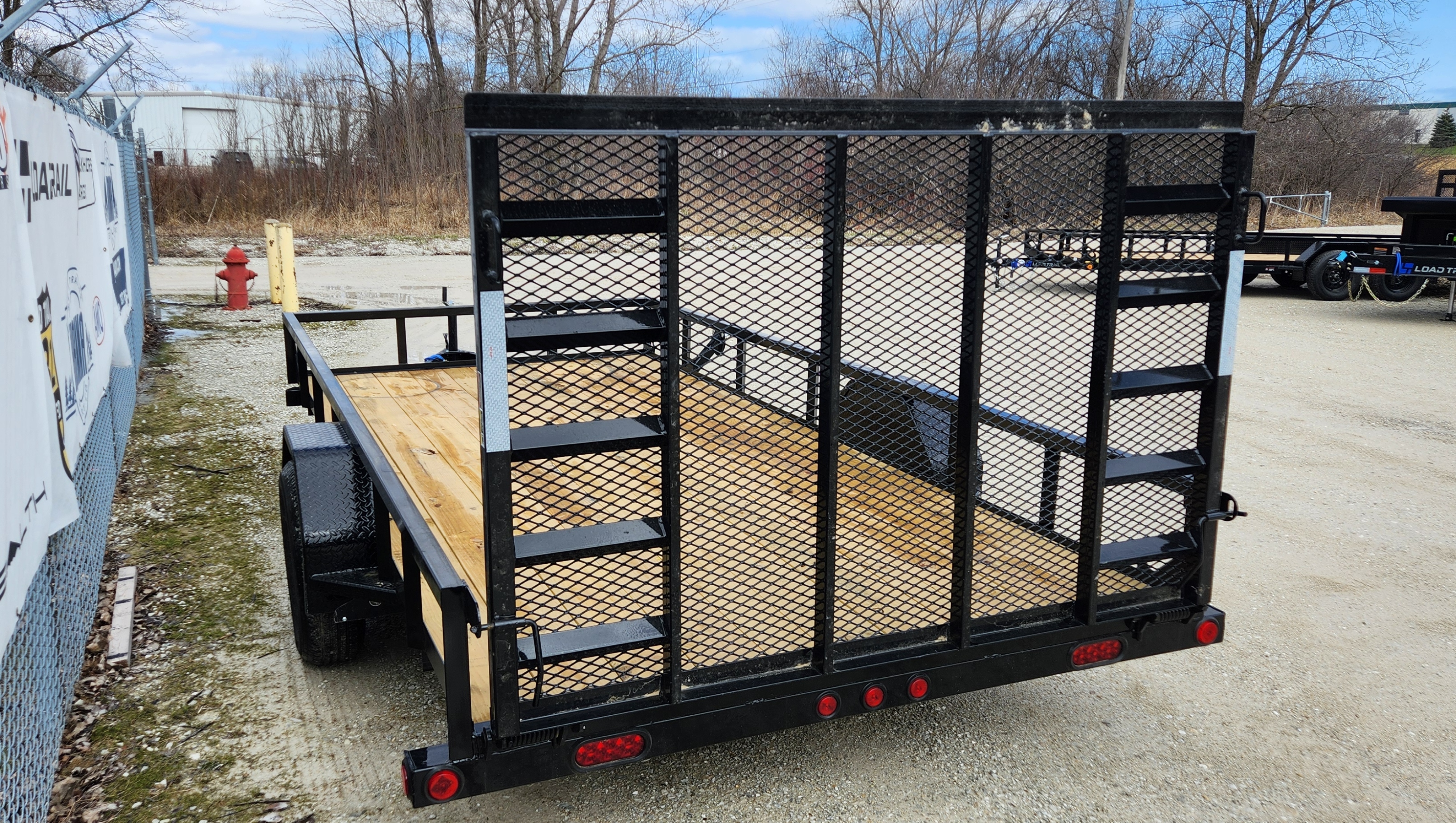 Load Trail 83" X12' Single Axle Steel Angle Frame Utility Trailer with ...