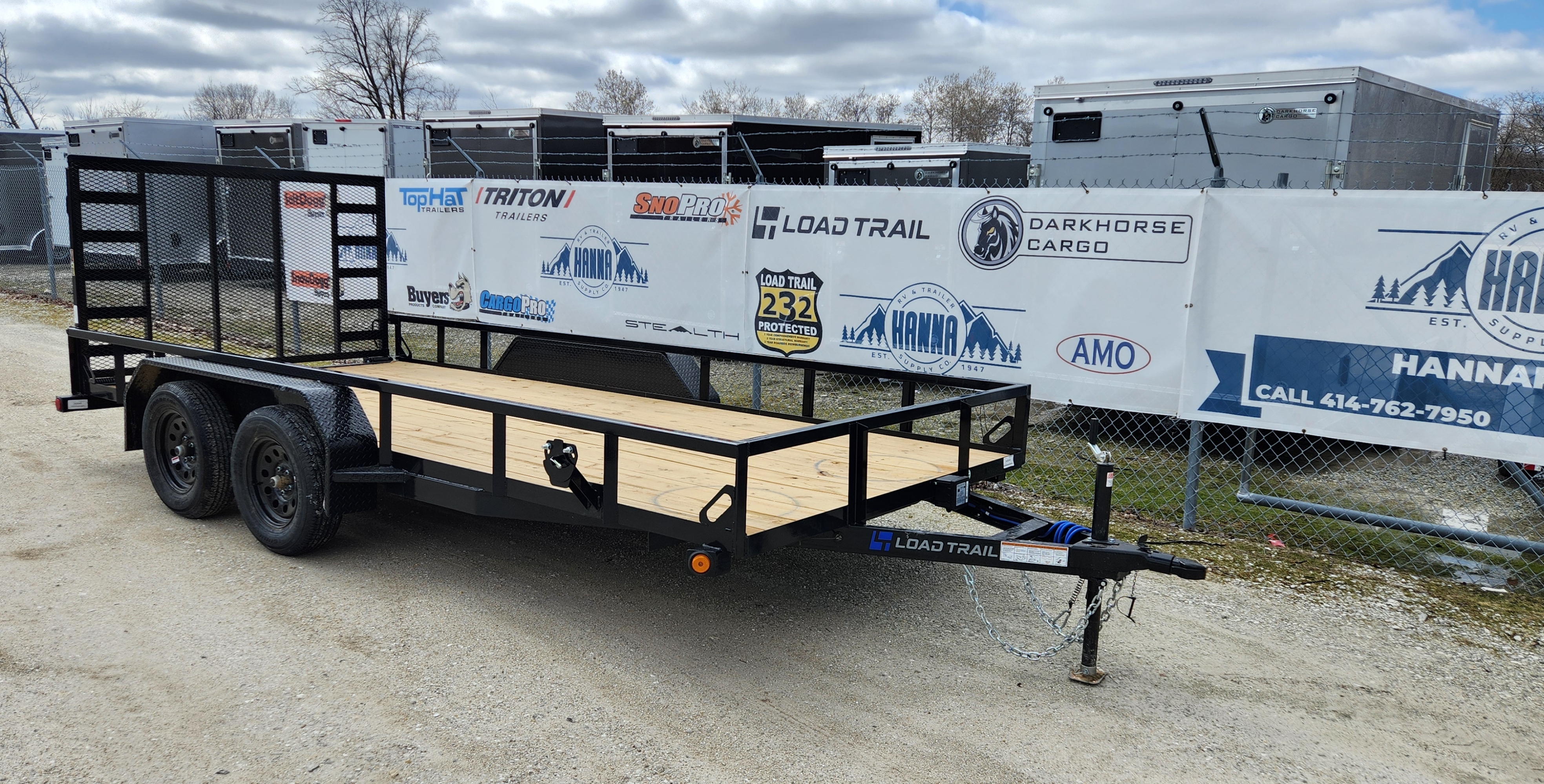 Load Trail 83" X 16' Steel Tandem Axle Utility Trailer with Spring ...