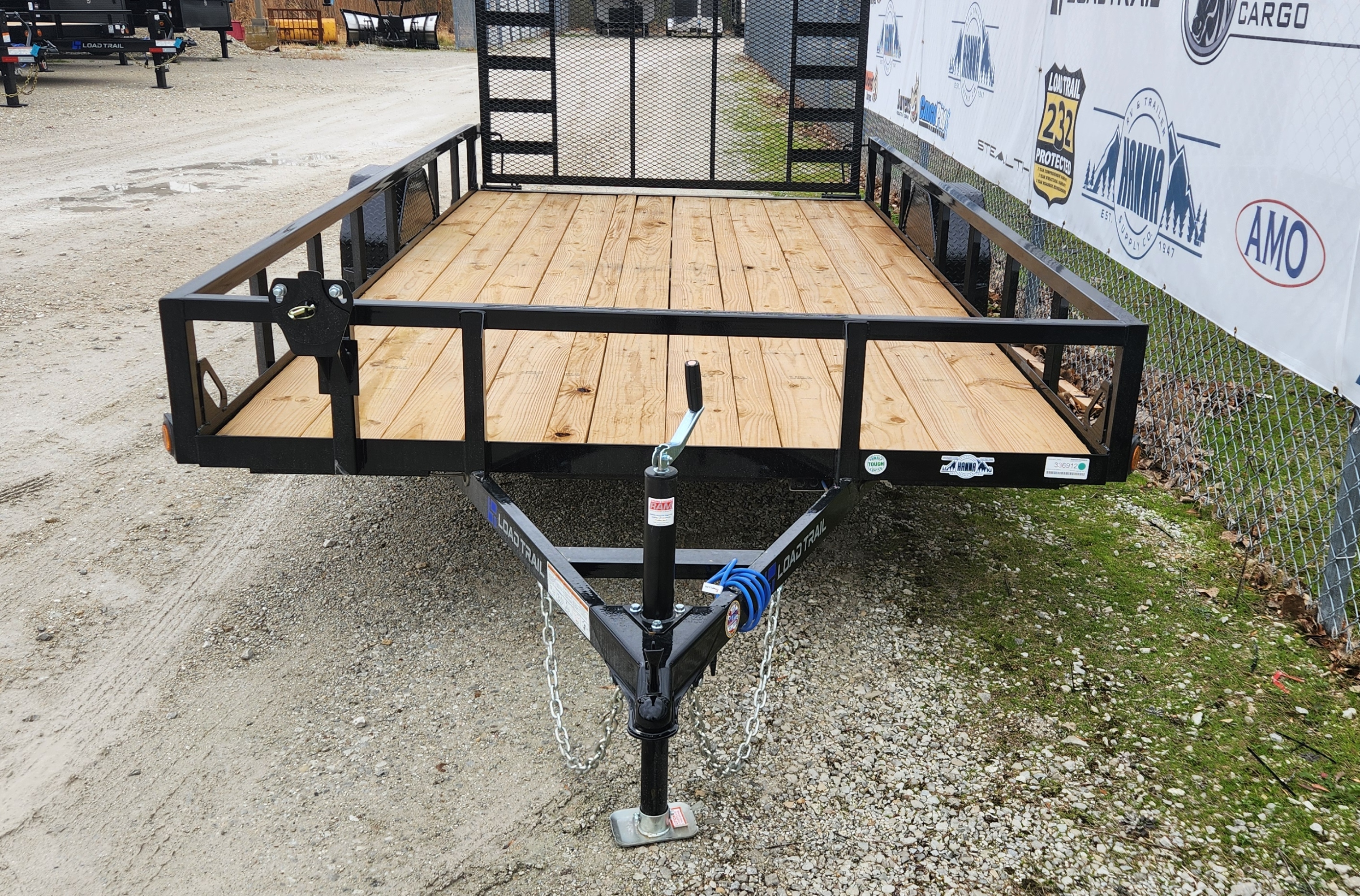 Load Trail 83" X14' Single Axle Steel Angle Frame Utility Trailer with ...