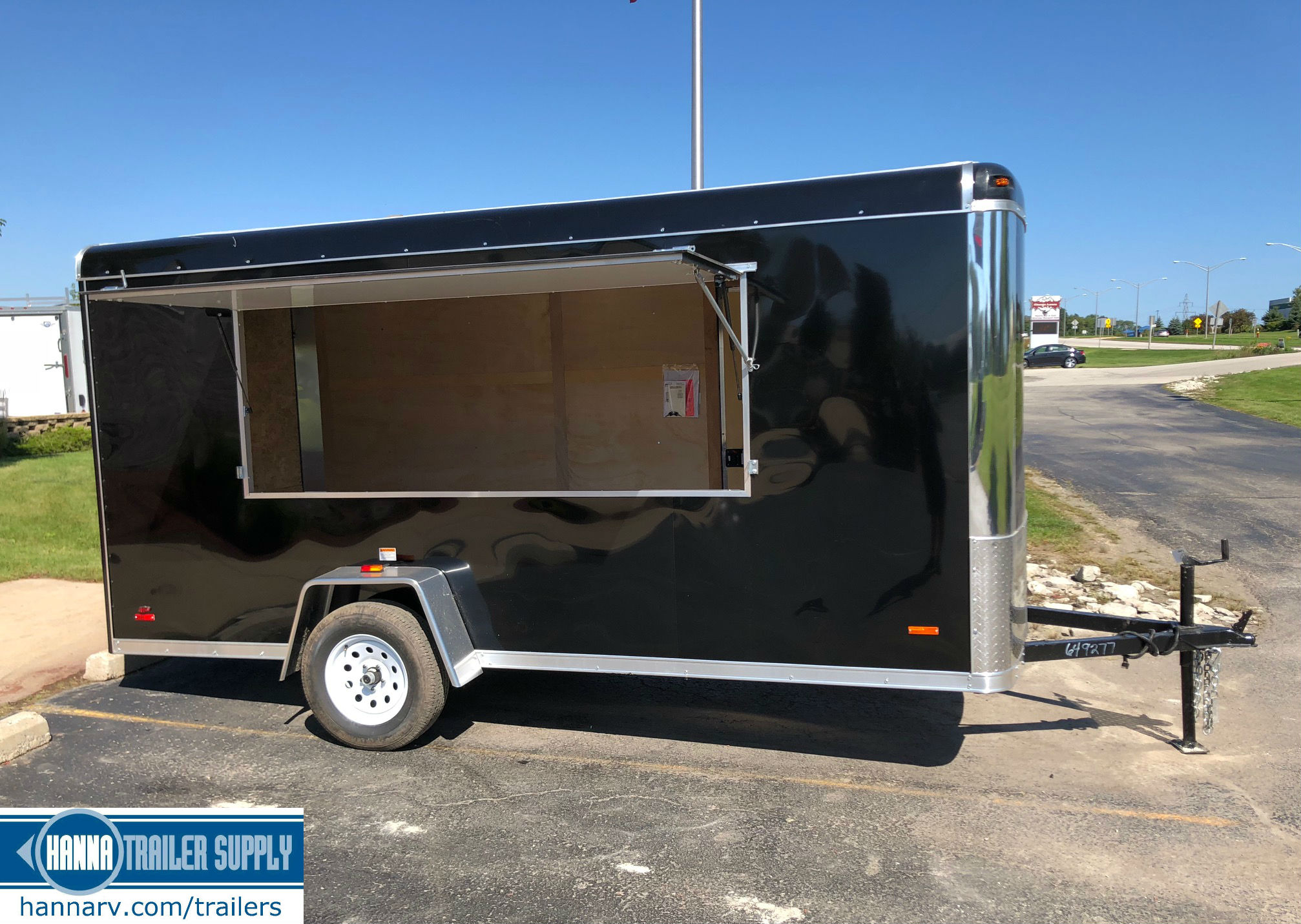 Custom Order 6 X 14 Single Axle Steel Cargo Trailer with Concession ...