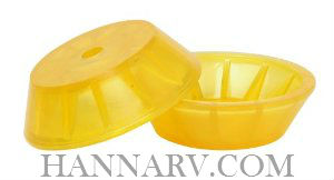 Marine MBR4AB Amber PVC End Bell - 4 Inch | Hanna Trailer Supply