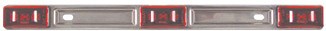 Optronics MCL-97RB Red LED 3-Light Stainless Steel Identification Bar ...