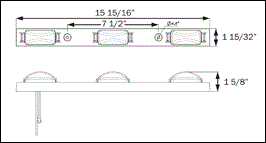 Optronics MCL-93RB Red LED Identification Bar - Black Poly Sealed - 3 ...