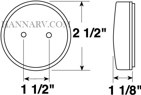 Peterson Manufacturing M104R Round Red 2-1/2 Inch Sidemarker Clearance ...