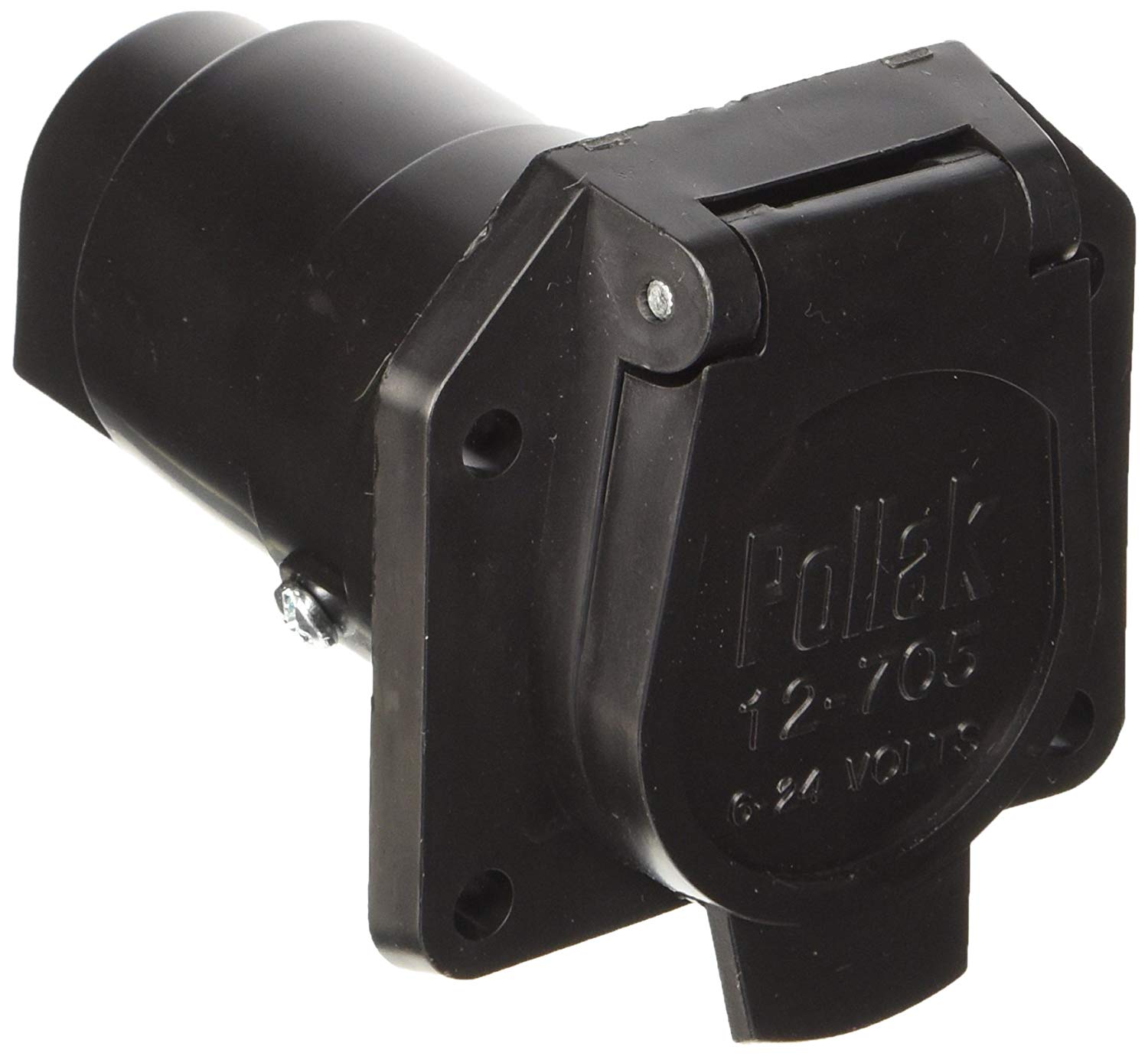 Pollak 12-707 Black Plastic 7-Way RV Trailer Socket Only - Vehicle End ...