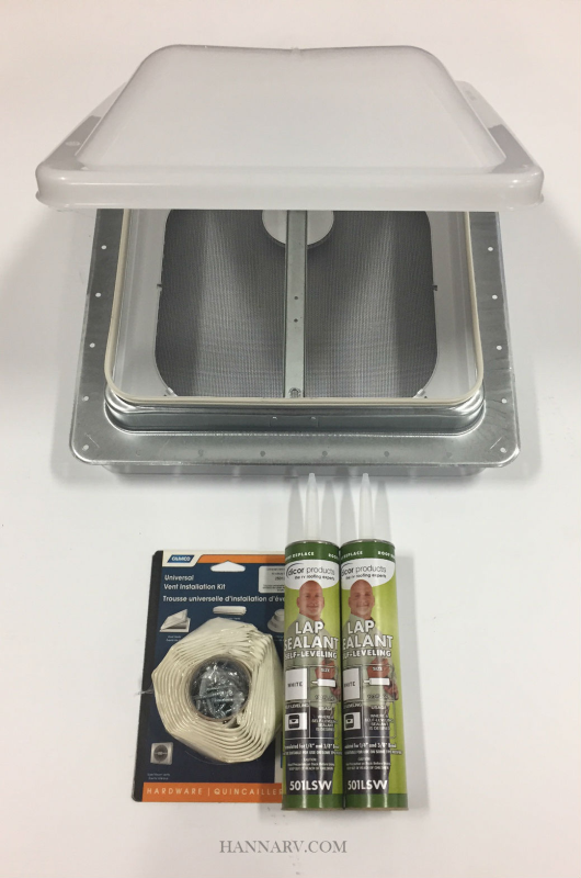 High Profile RV Vent Installation Kit For Rubber / EPDM Roofs 14in x ...