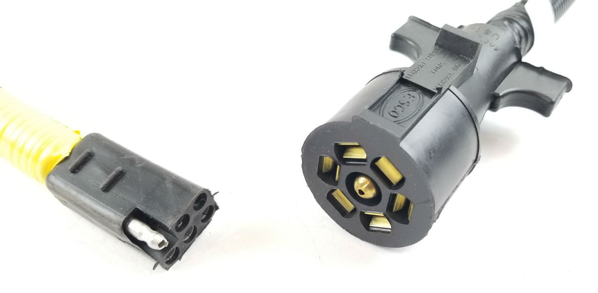 RV Pigtails Inc. 7-Way to 6-Way Camper Trailer Light Adapter Pigtail ...