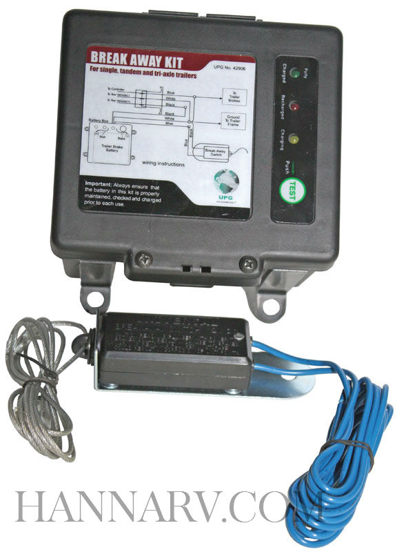 Redline Trailer Repair Parts 42906K Breakaway Kit with Charger and LED ...