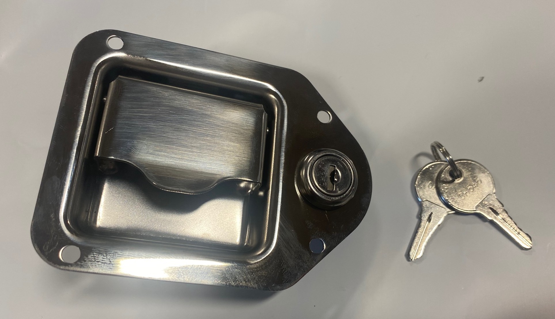 Stainless Steel Mini Lock with Keys for Toolbox | Hanna Trailer Supply