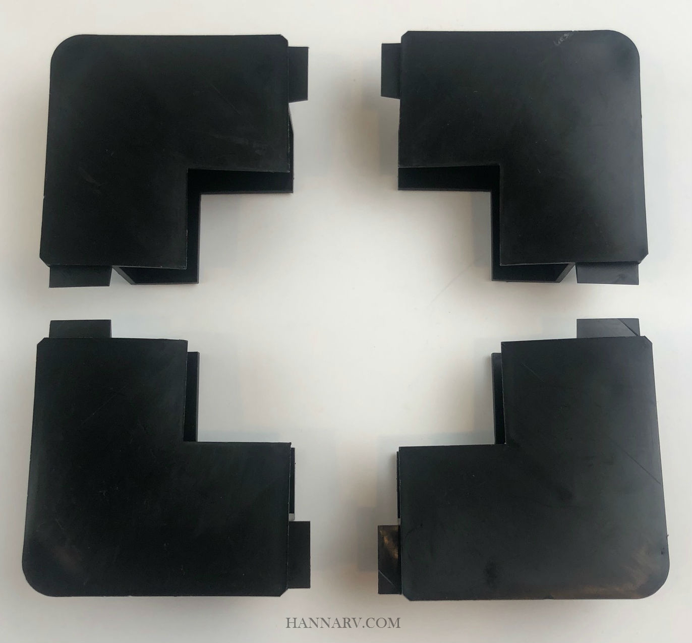 Enclosed Cargo Trailer Door Corners - Black - 4 Pack | Hanna Trailer Supply