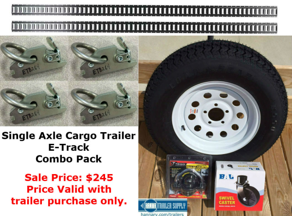 Single Axle Enclosed Trailer E-Track Accessory Pack | Hanna Trailer Supply