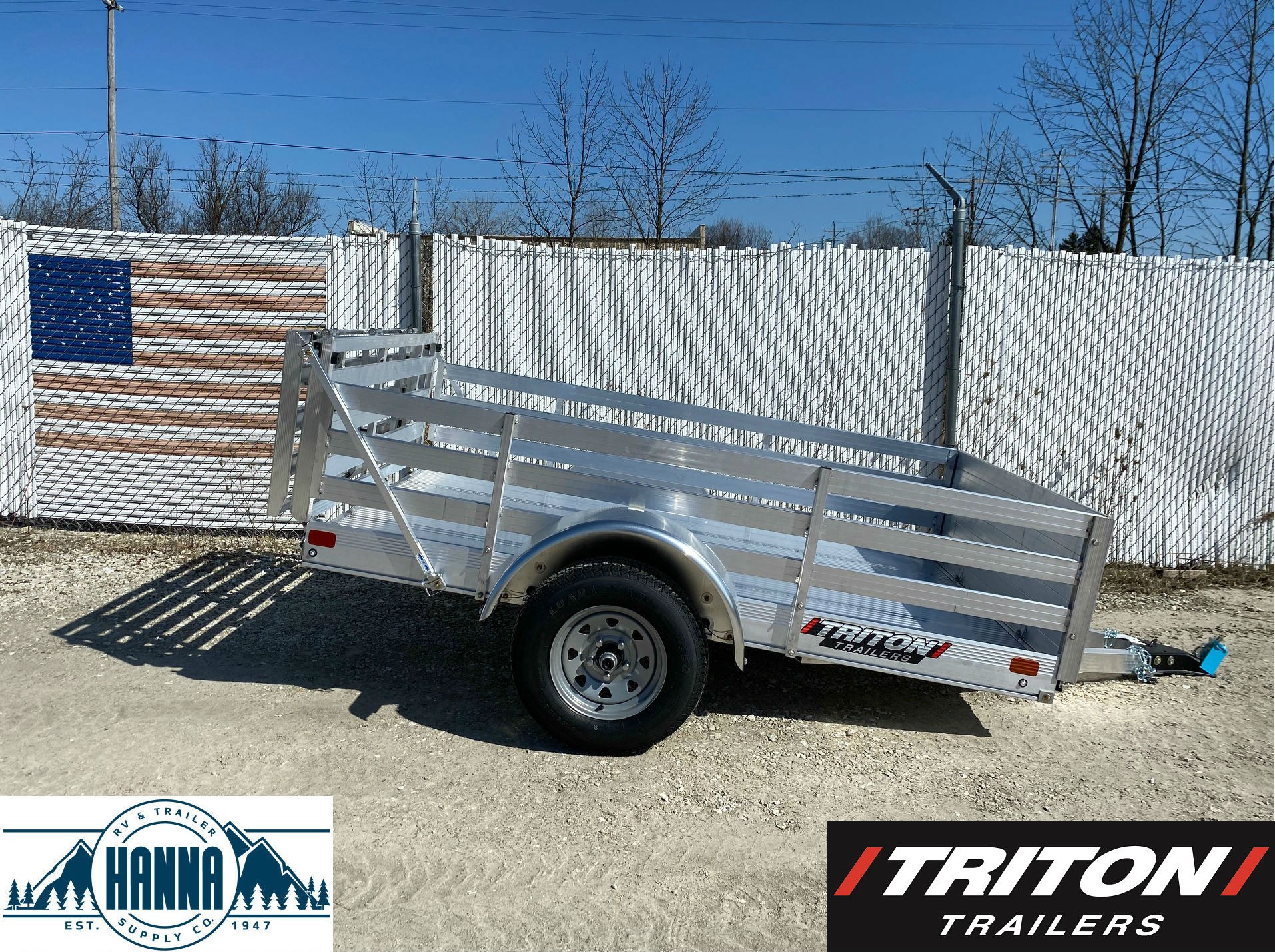 Triton FIT864 64" Wide X 8' Long All Aluminum Utility Trailer with Bi ...