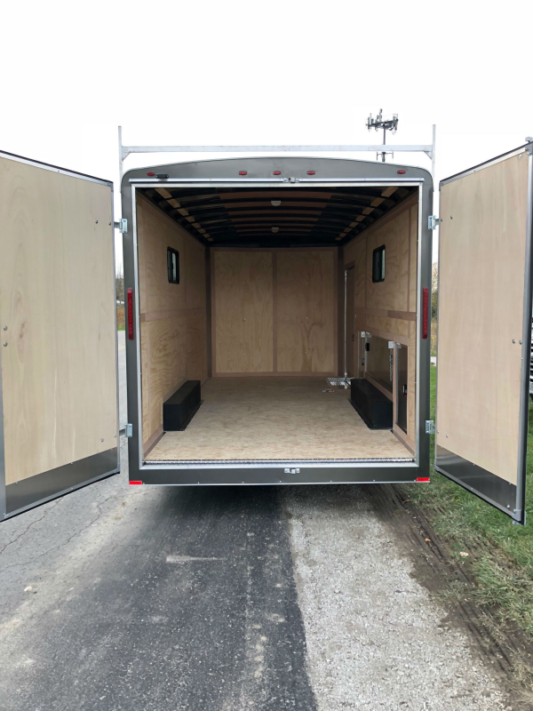 Custom Order 8.5 X 18 Steel Cargo Trailer with Windows, Tool Boxes ...